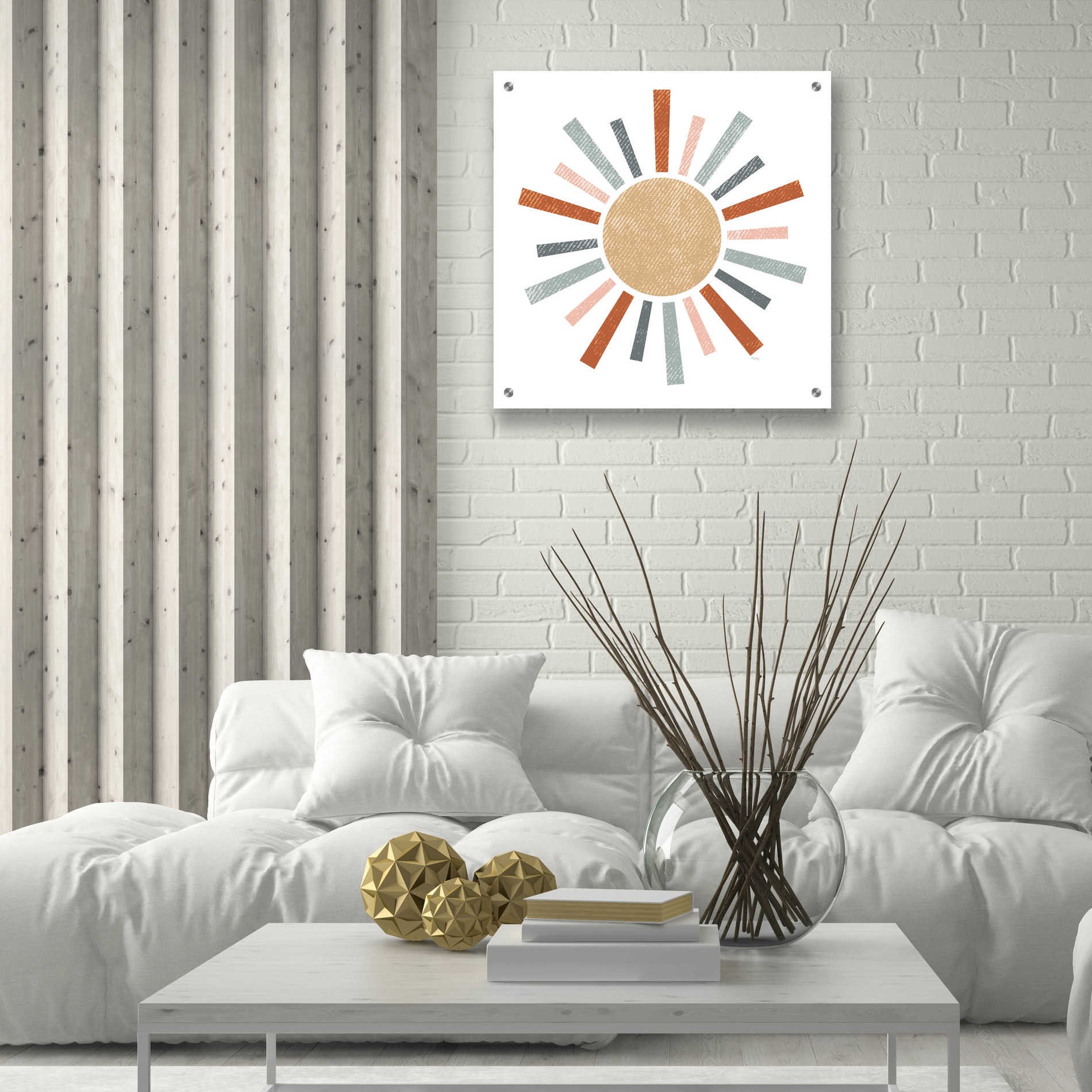 Acrylic Glass Wall Art 'rustic Rainbow Sun' by Heidi | Etsy