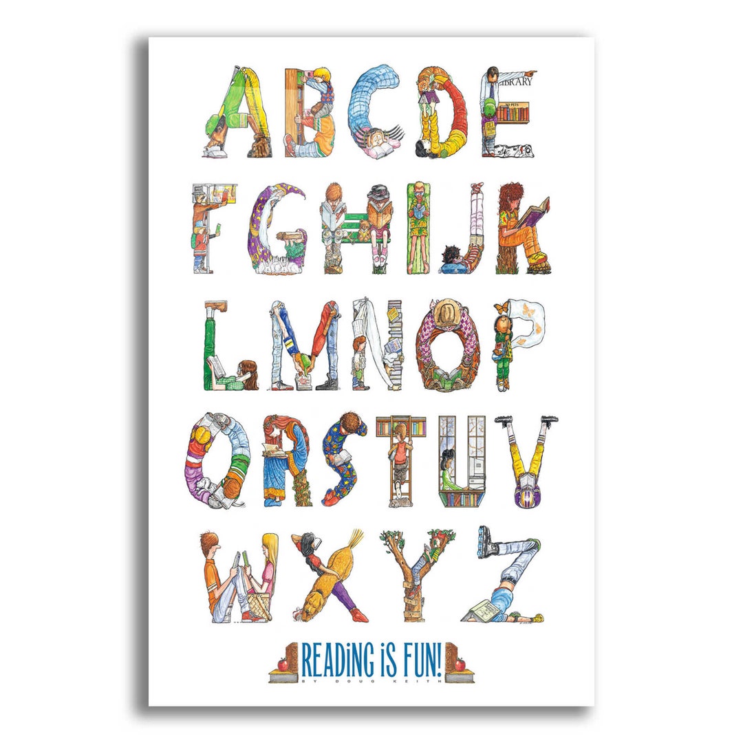 Acrylic Glass Wall Art 'reading is Fun' by Doug Keith - Etsy