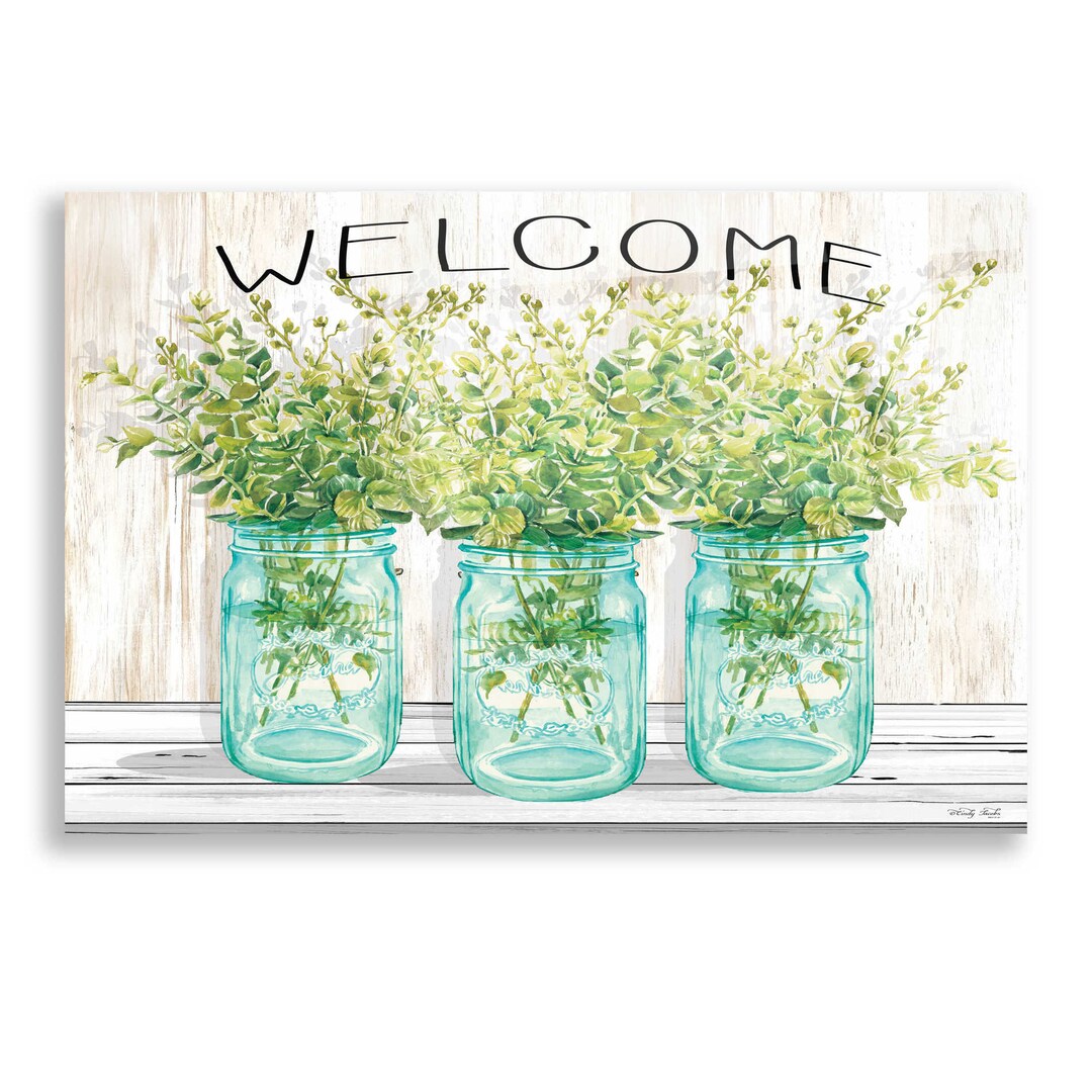Acrylic Glass Wall Art 'welcome Glass Jars' by Cindy - Etsy