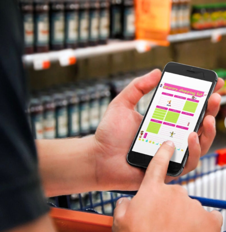 Y2k Grocery List Digital Download PDF Organizer - Etsy