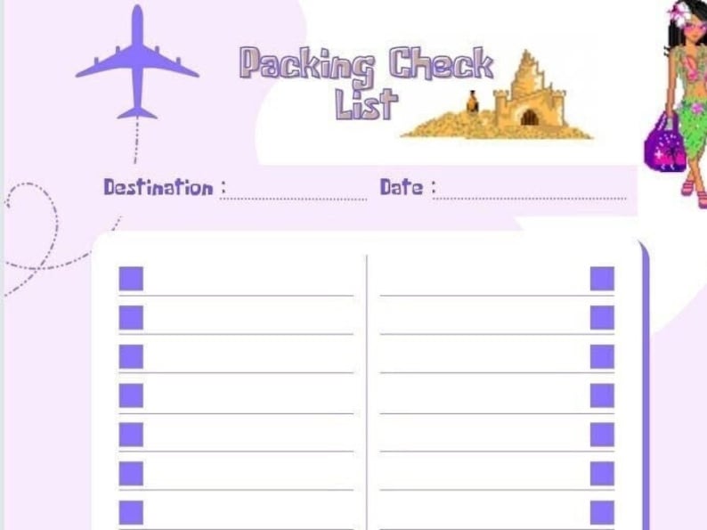 Y2K Packing Checklist -PDF Digital Download - Etsy