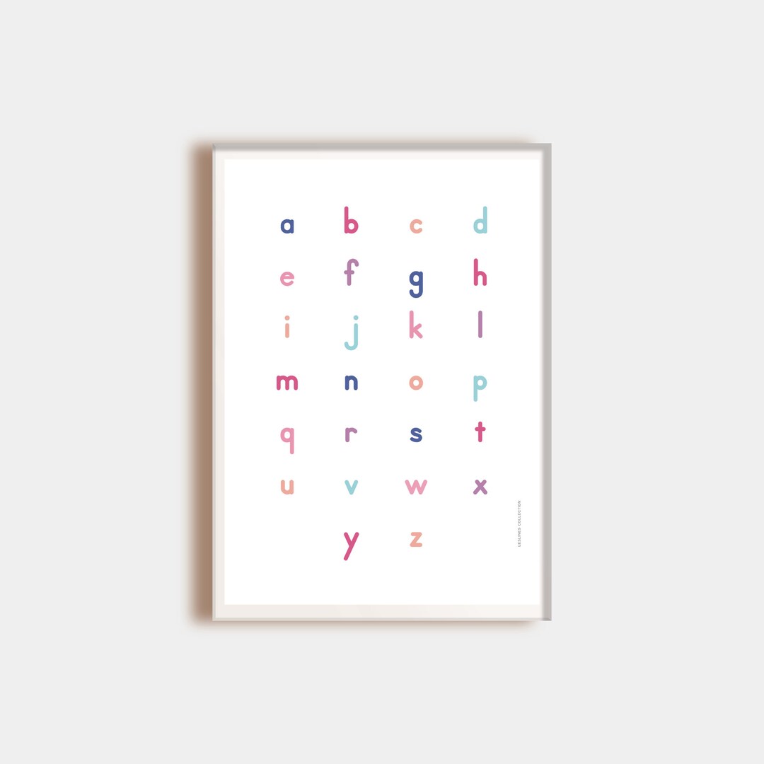 Lowercase Alphabet Poster Printable Lowercase Letters A4 - Etsy UK