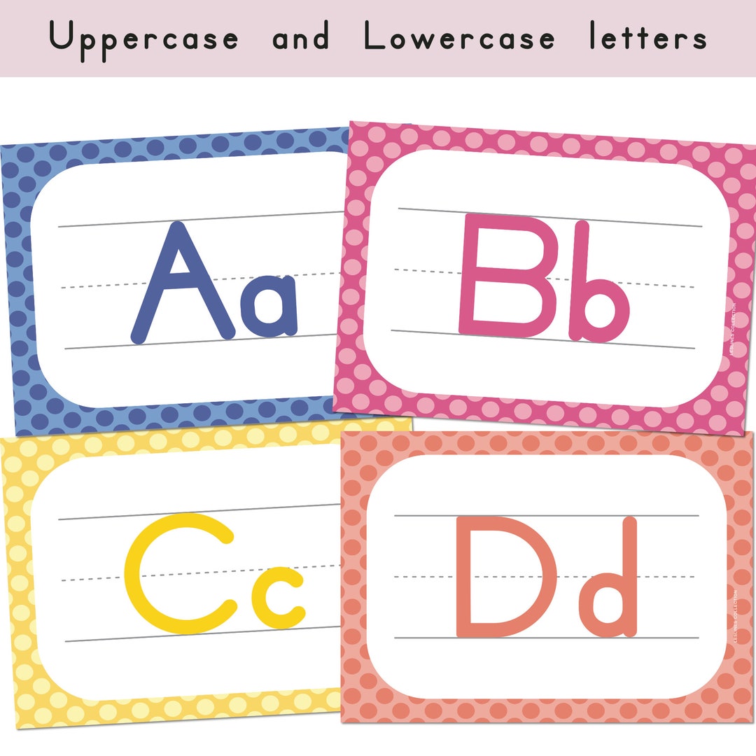 Alphabet Poster to Print Lowercase and Uppercase Letters - Etsy