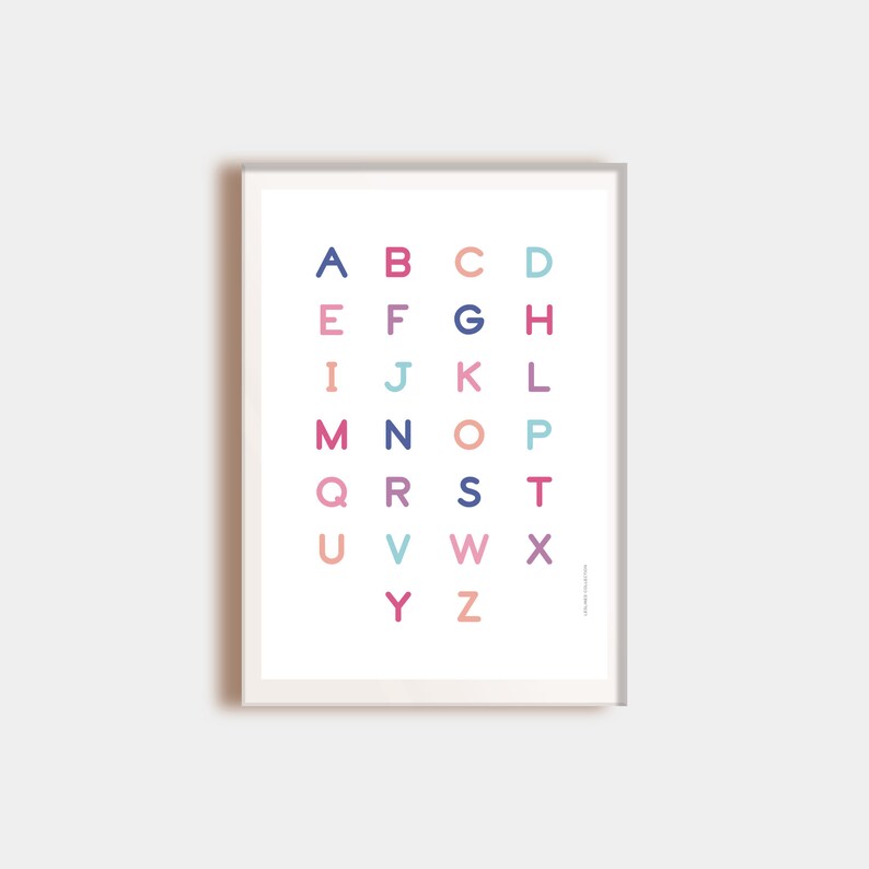 Printable Uppercase Alphabet Poster, A4, Letter, 18x24in and 24x36in ...