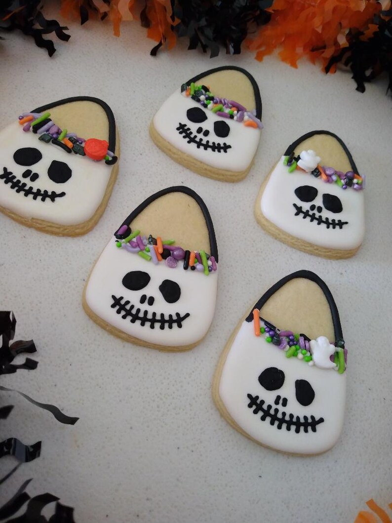Halloween Bucket Cookies Trick or Treat Party Sugar Cookies - Etsy