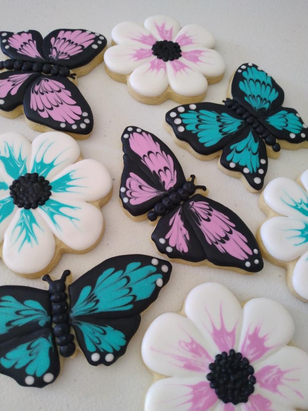 Decorated Butterfly Cookies, Flowers, Mother's Day - Etsy