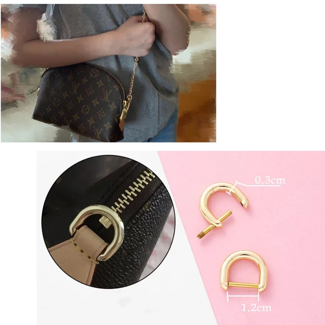 Cosmetic Pouch PM / GM Conversion Kit (d-rings + Chain/leather Strap ...