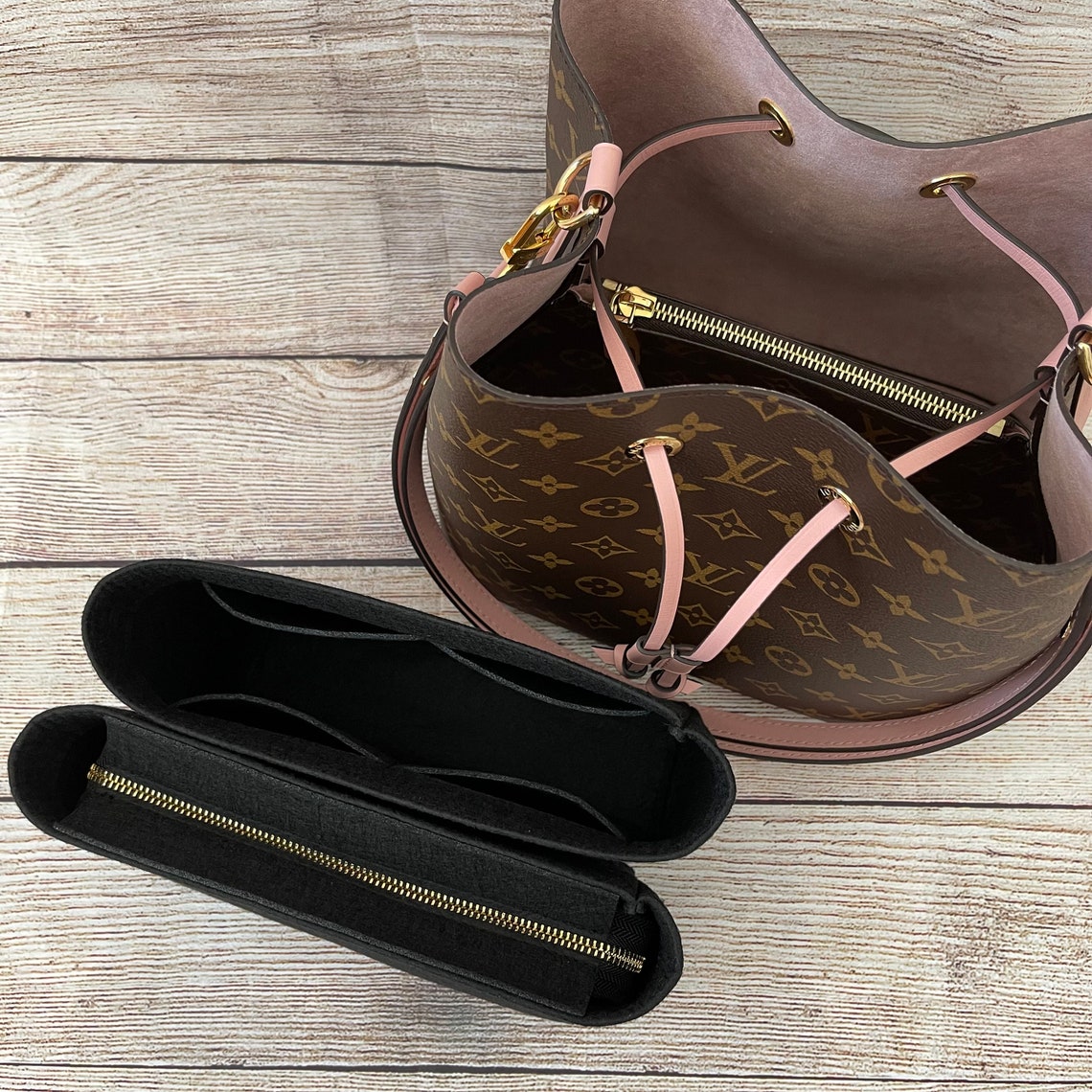 NÉONOÉ Neonoe MM Bucket Bag Red Pink Inserts Organizers - Etsy