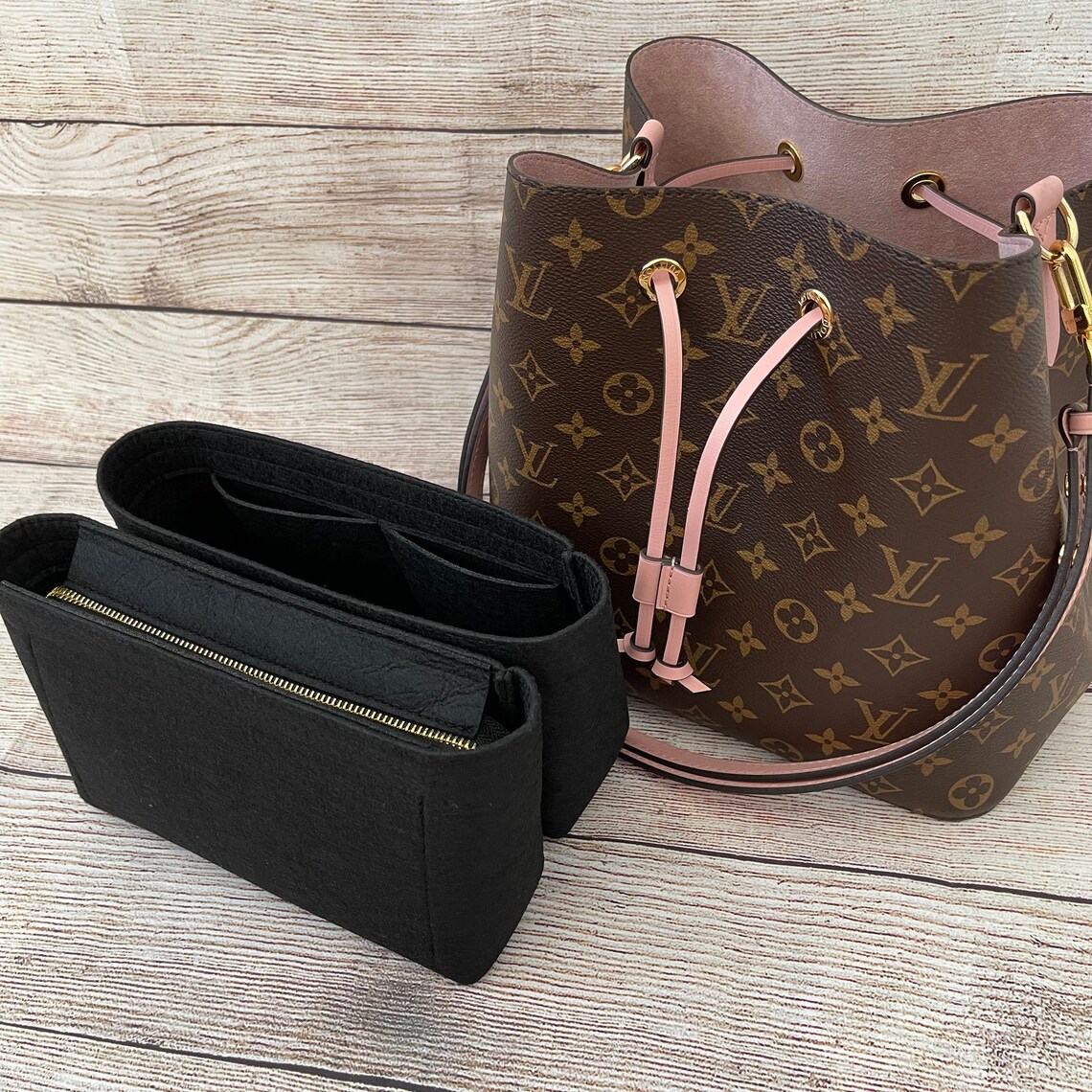 NÉONOÉ Neonoe MM Bucket Bag Red Pink Inserts Organizers - Etsy