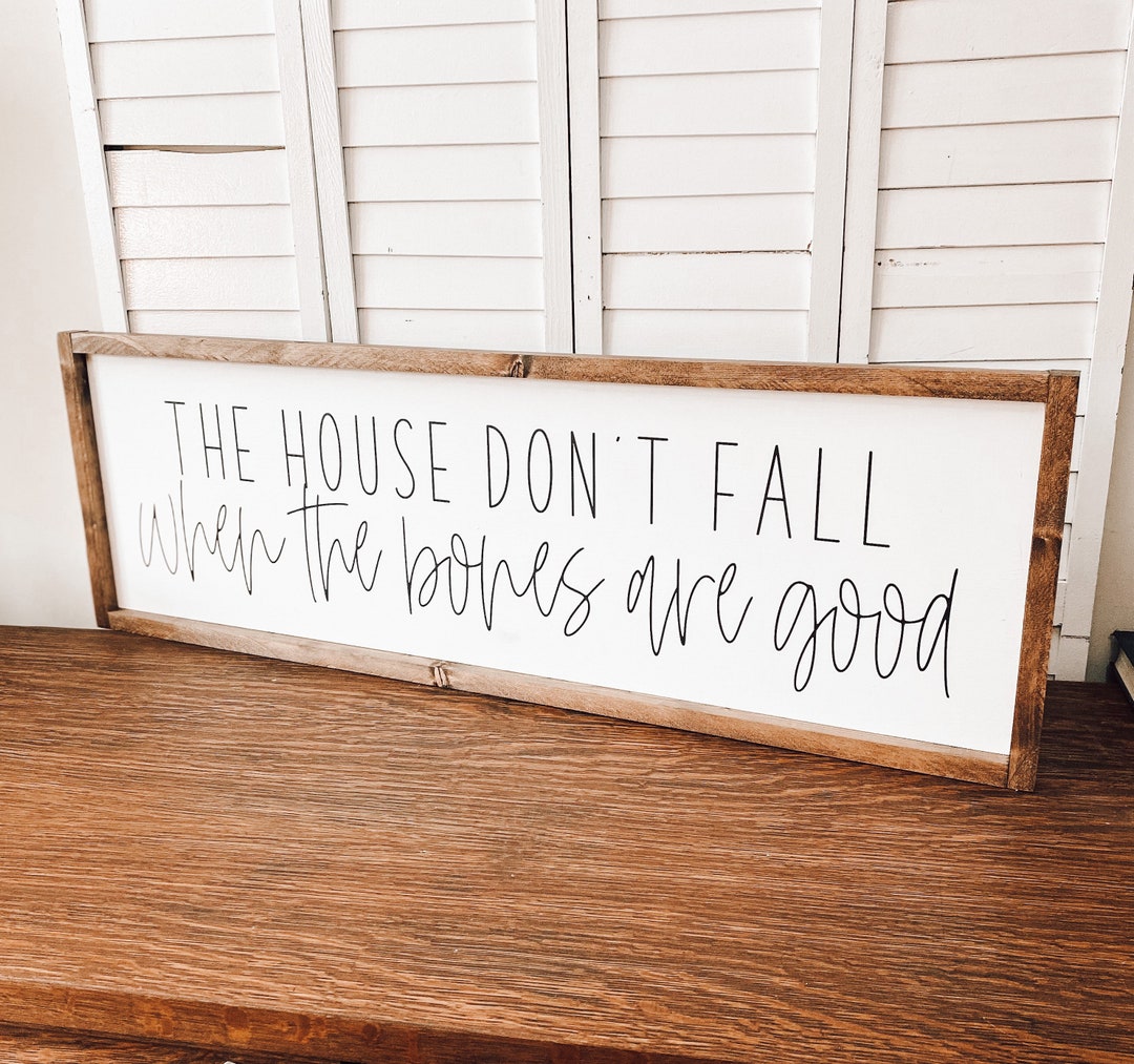 Country Music Inspired Song Lyric Sign Bones Are Good Wood - Etsy