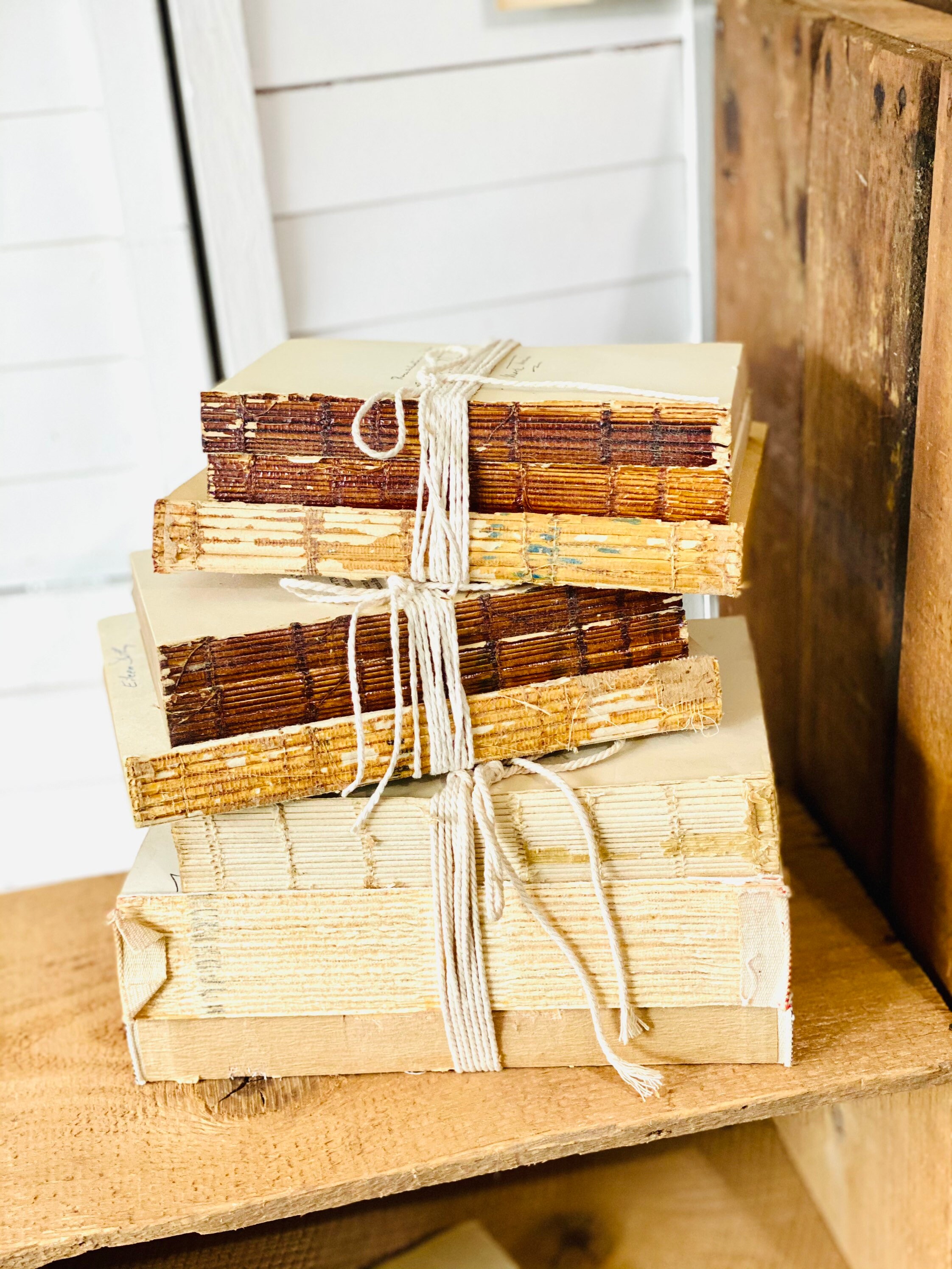 Antique Book Bundle Deconstructed Books Antique Books Rustic Books ...