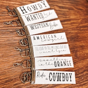 Country Western Wristlet Keychain - Keychain - Western Keychain ...