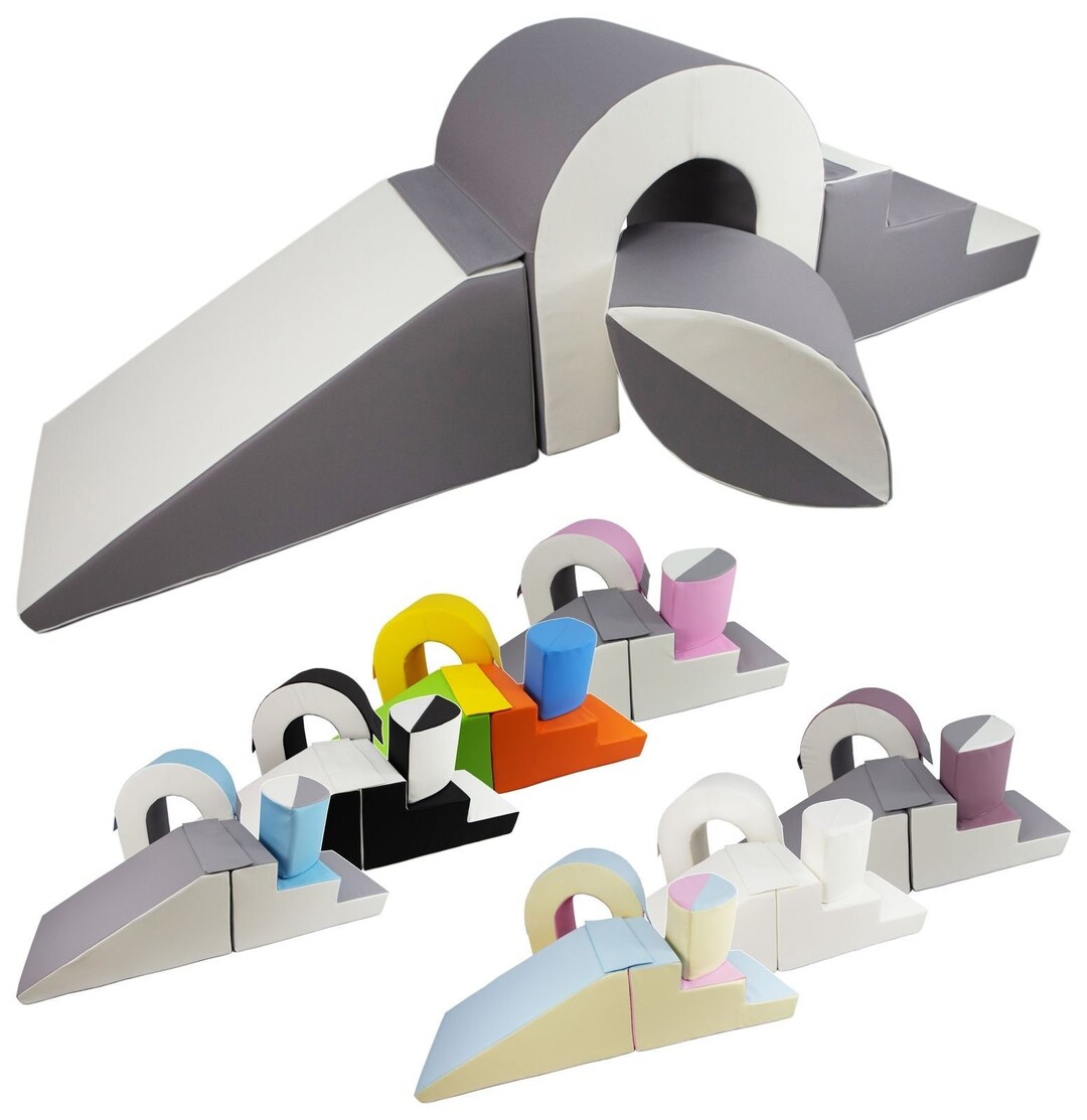 Soft Play Steps Slide Bridge Set With Balance Ball Soft Play for Kids ...