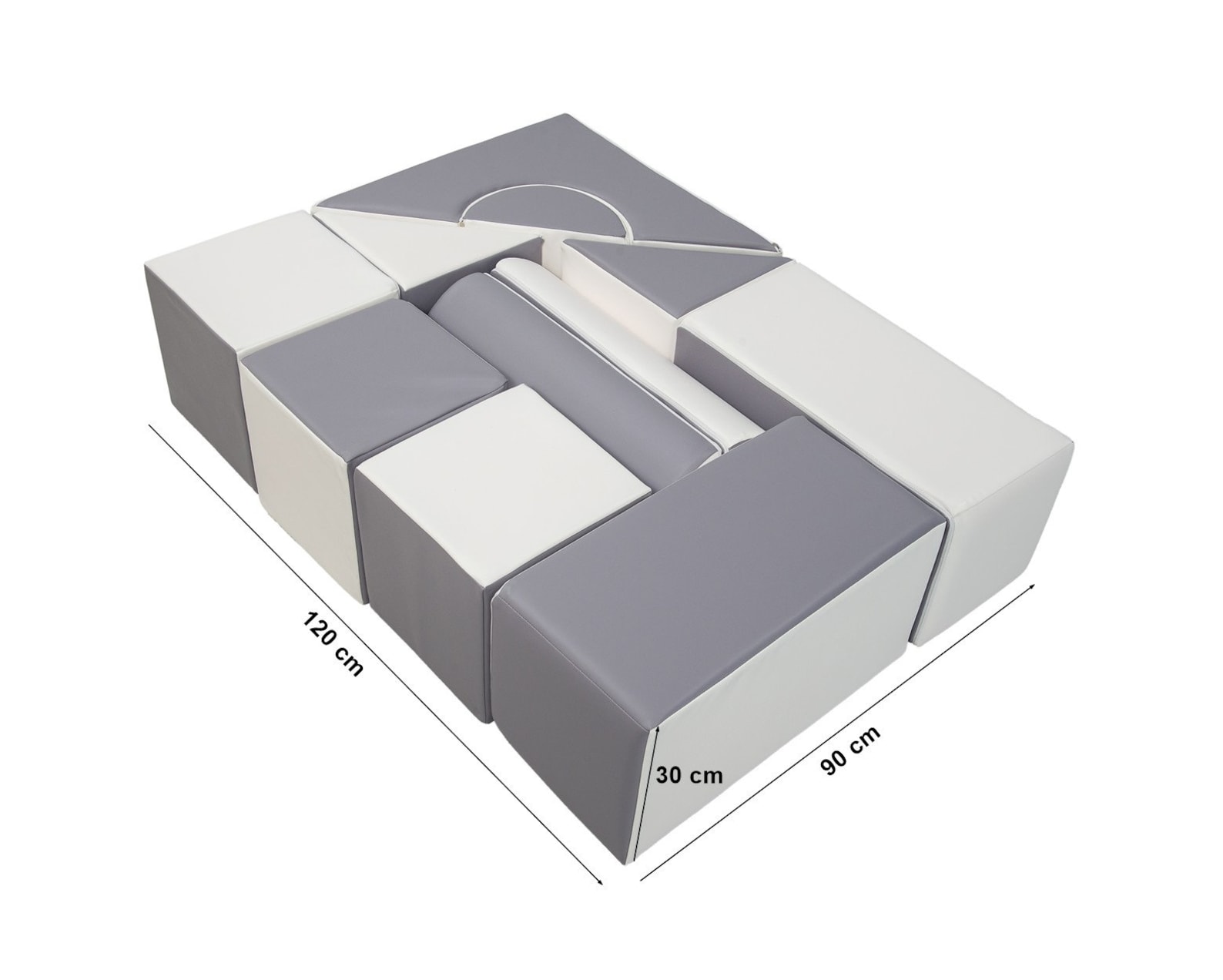 Soft Play Block Set Grey and White Soft Play for Kids Soft - Etsy