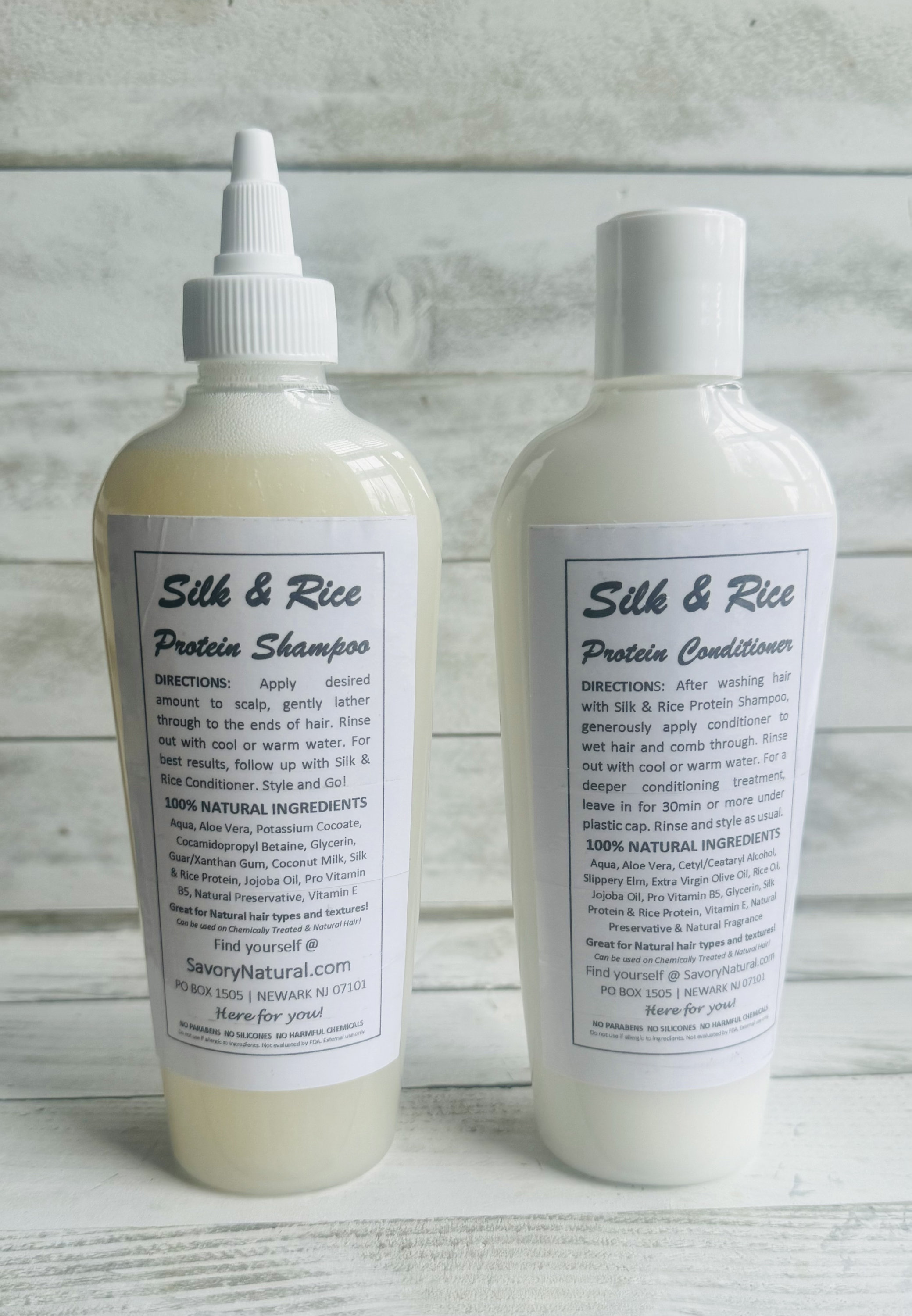 Silk & Rice Protein Shampoo Conditioner and Keratin Builder for Strong ...