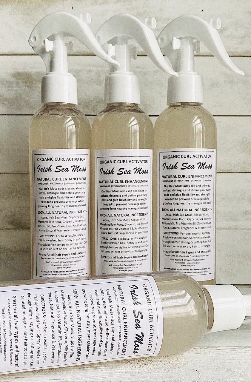 Irish Sea Moss All Natural Curl Activator Detangling Spray in ...