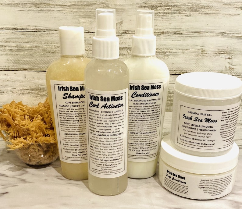 Irish Sea Moss Shampoo Conditioner + Deep Conditioner Customizable ADD ...