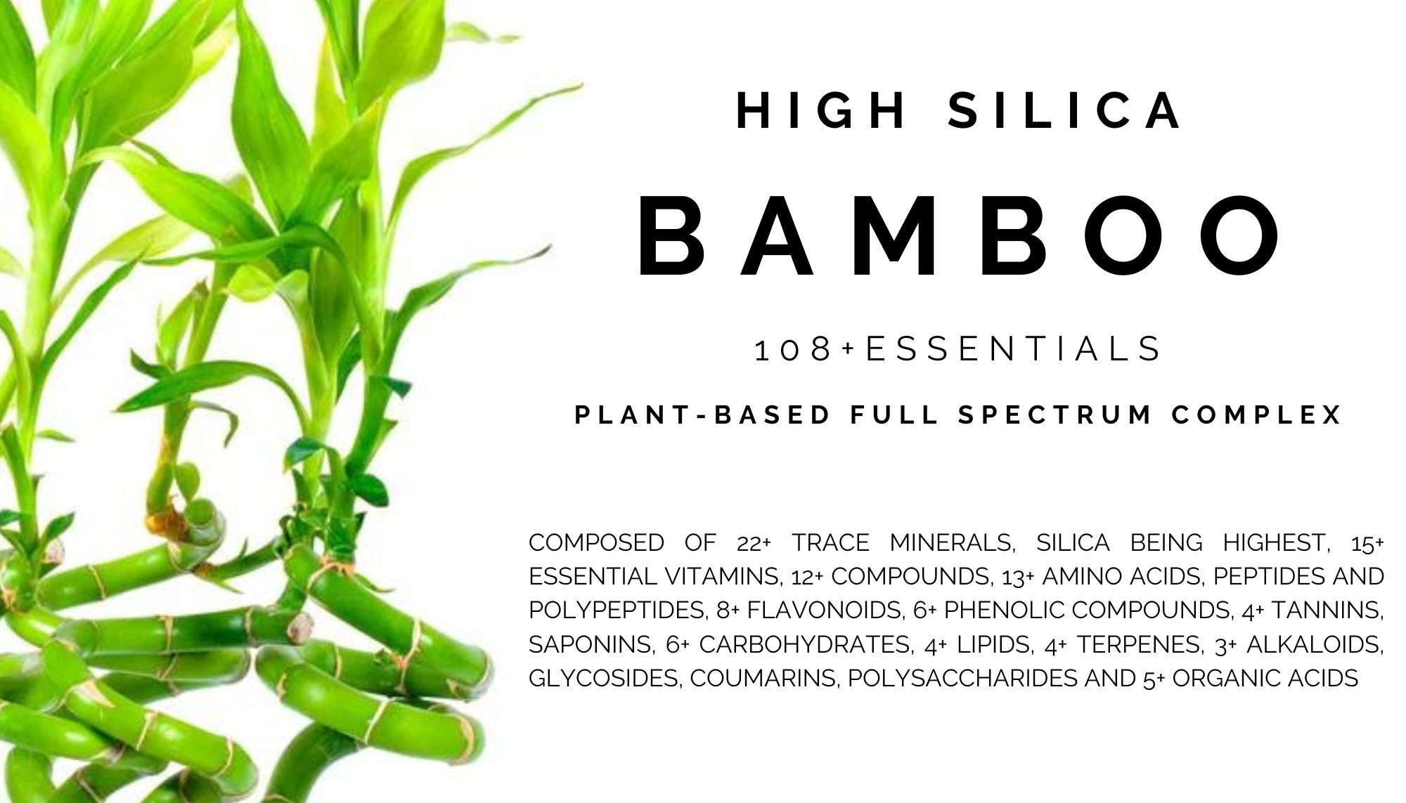 BAMBOO High Silica GROWTH Oil 108+ Essentials Plant-based Silicone ...