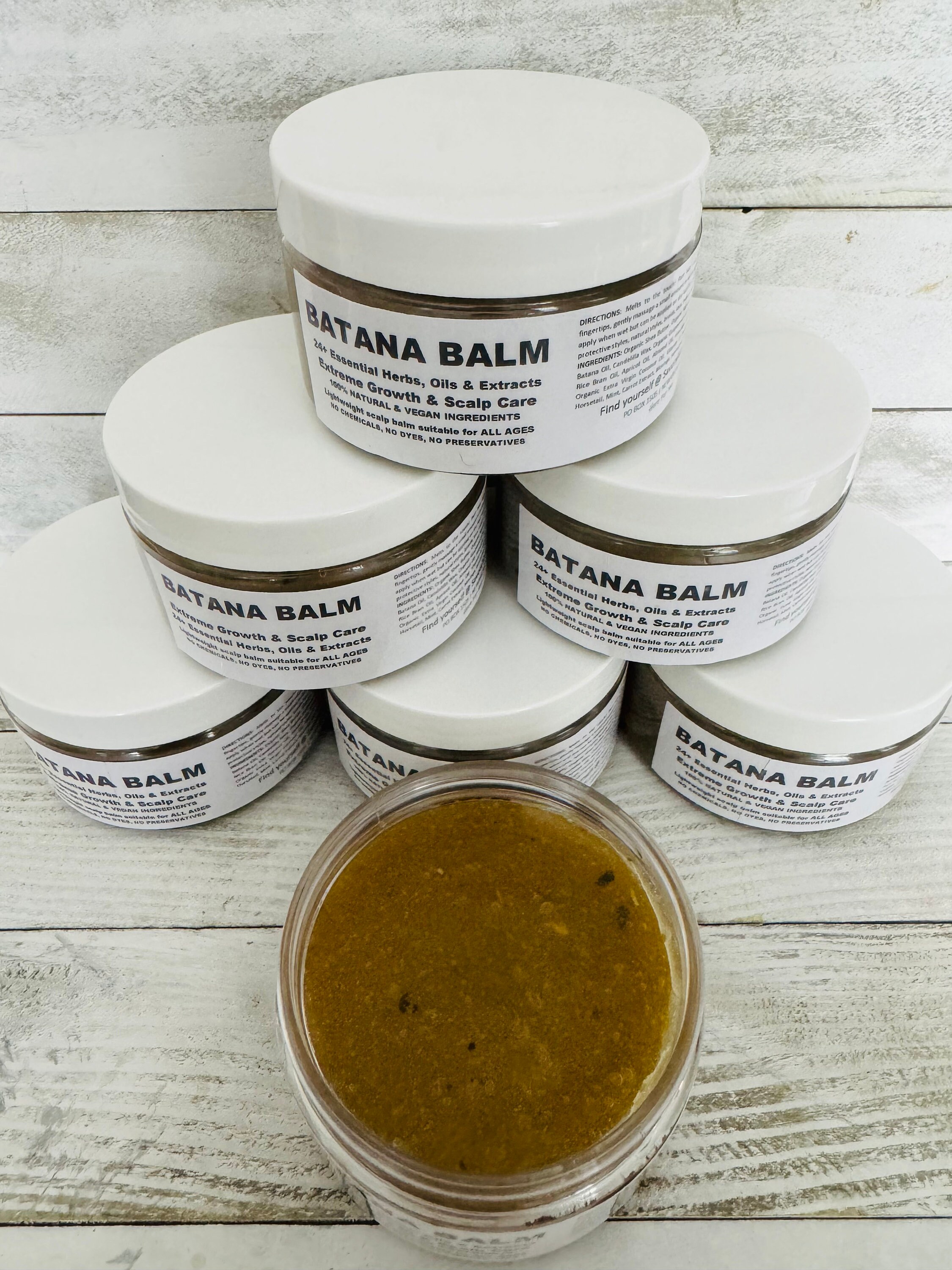 Organic BATANA Oil Scalp Balm Rapid Hair Growth 100% Natural Vegan Hair ...