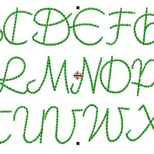 Chenille Yarn Skinny Run Tell Font Applique Embroidery Six Sizes 3, 4 ...