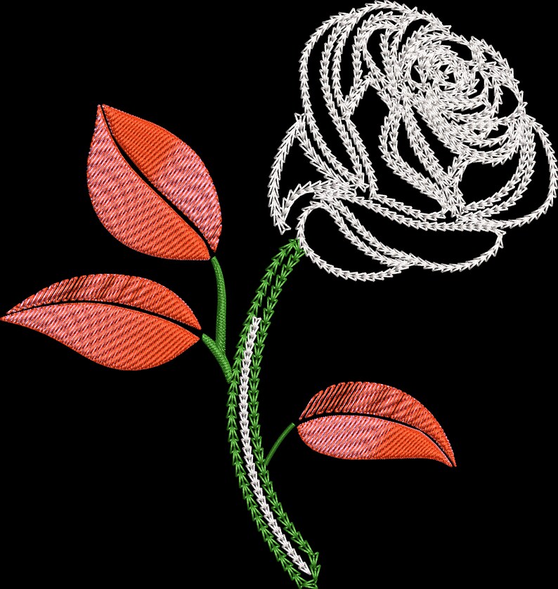 Rose Embroidery Design Chainstitch Embroideryabstract - Etsy