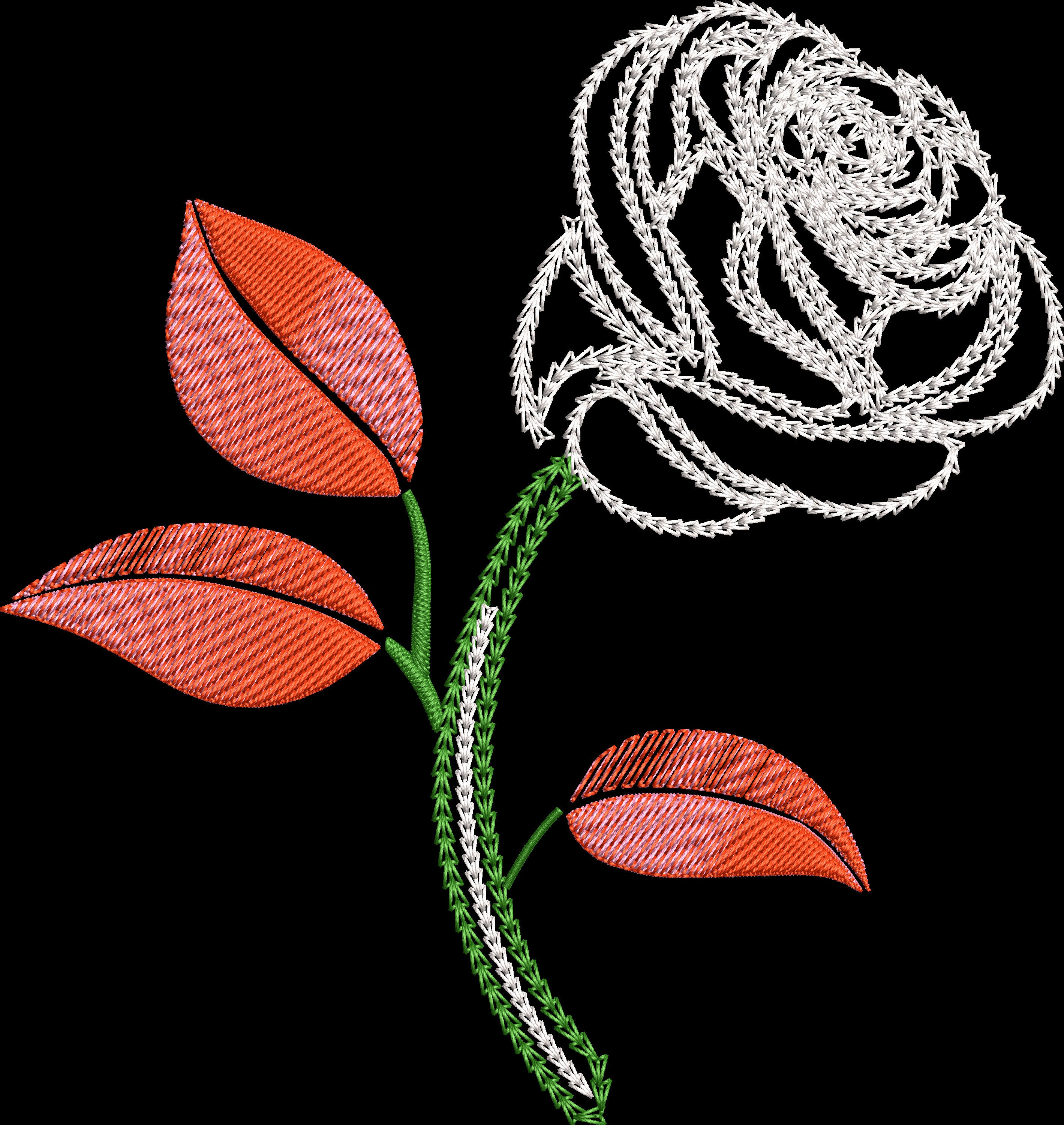 Rose Embroidery Design Chainstitch Embroideryabstract Faded Chainstitch ...