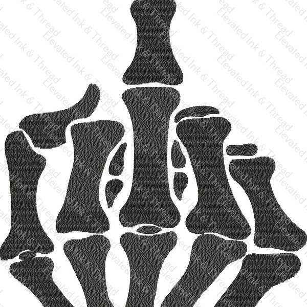 Skeleton Middle Finger Pes - Etsy