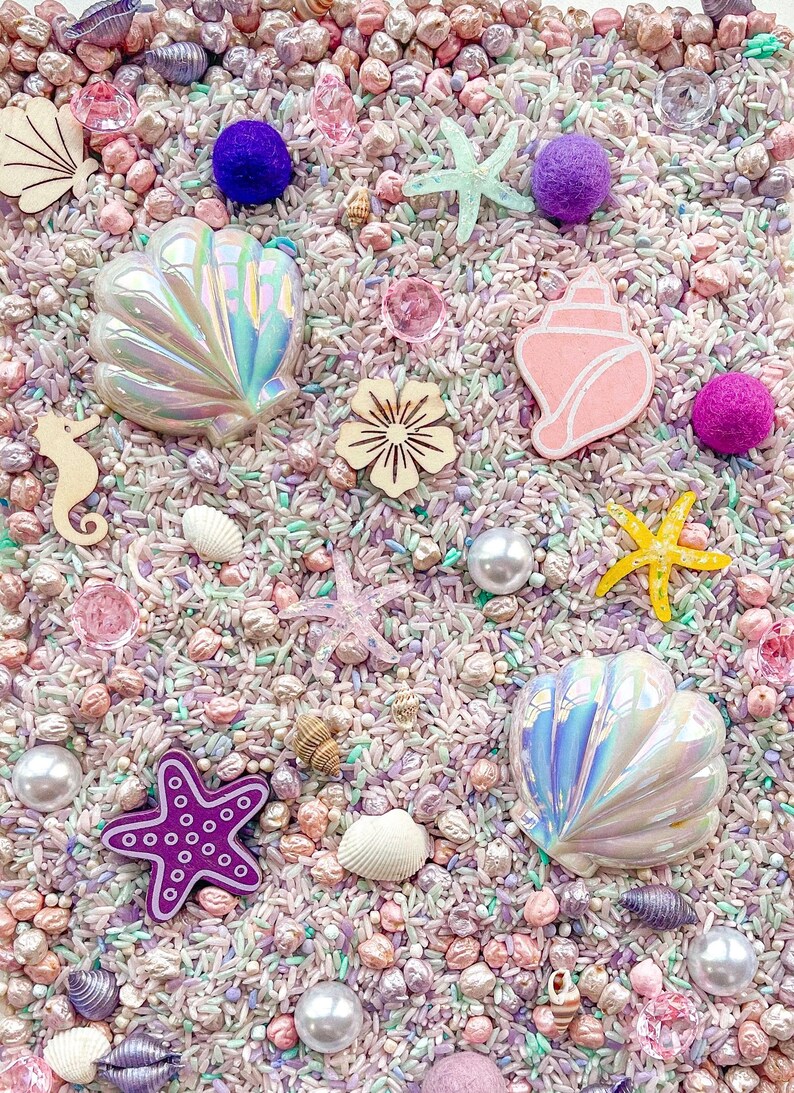 Mermaid-themed Sensory Play Jar, Mermaid Pour and Play Kit for Kids ...