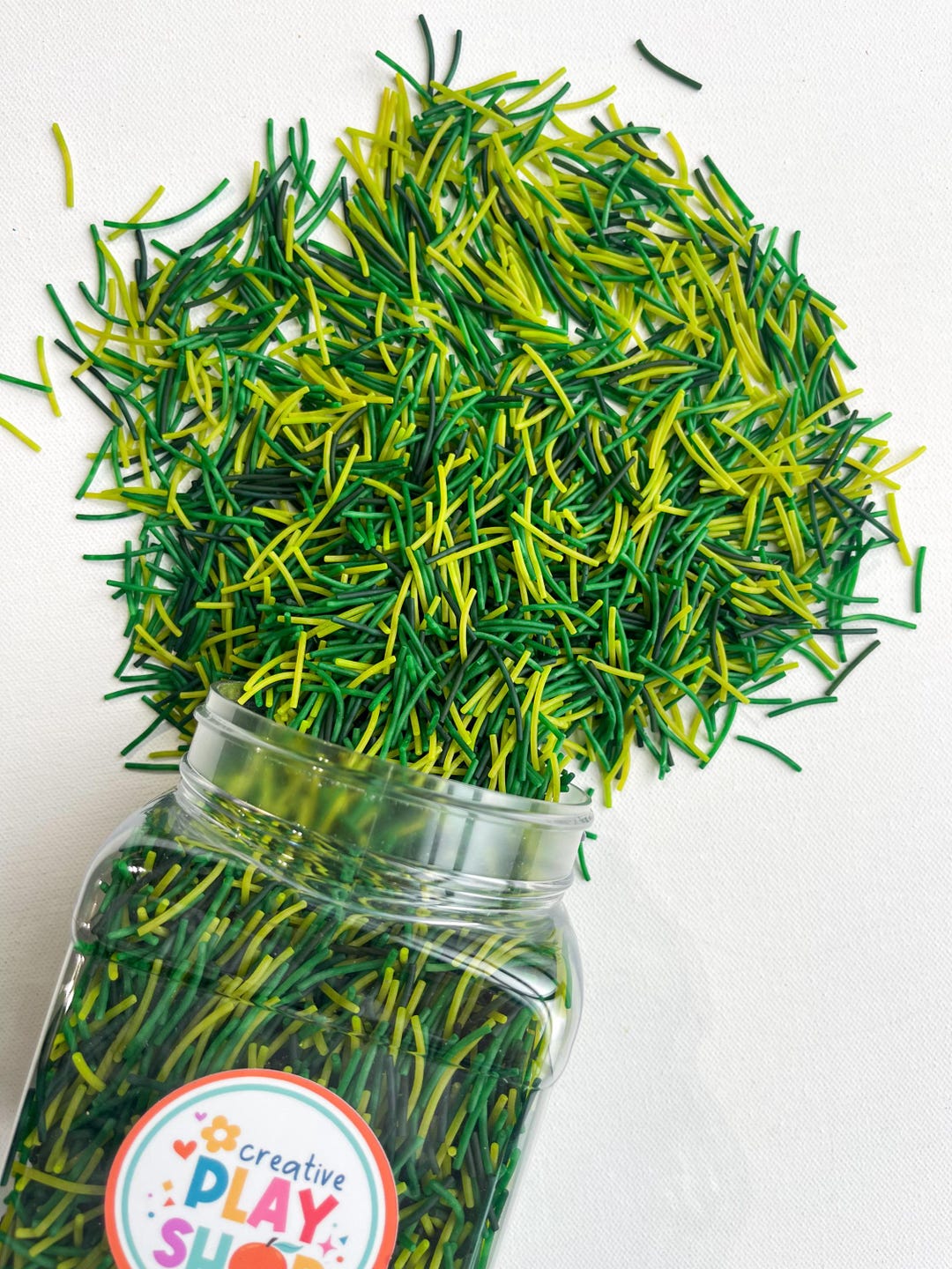 Green Grass Noodles Sensory Bin Filler: Spring Nature Play - Etsy