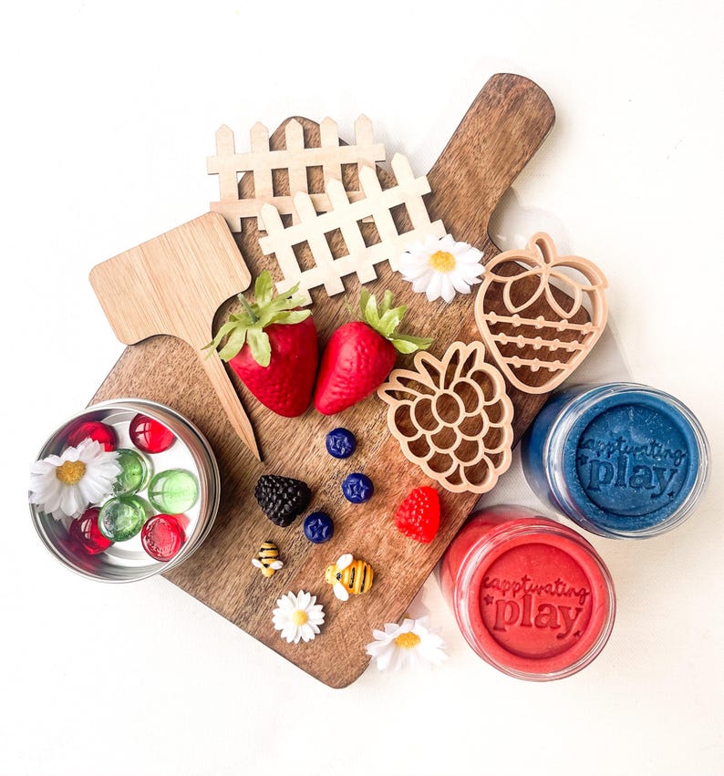 Berry Fields Playdough Kit – Strawberry, Blueberry & Raspberry ...