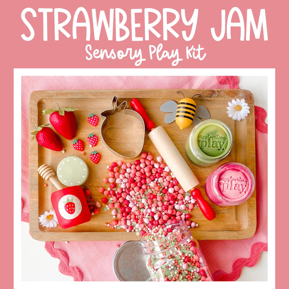 Strawberry Jam Sensory Play Kit – Playdough & Sensory Mix, Montessori ...