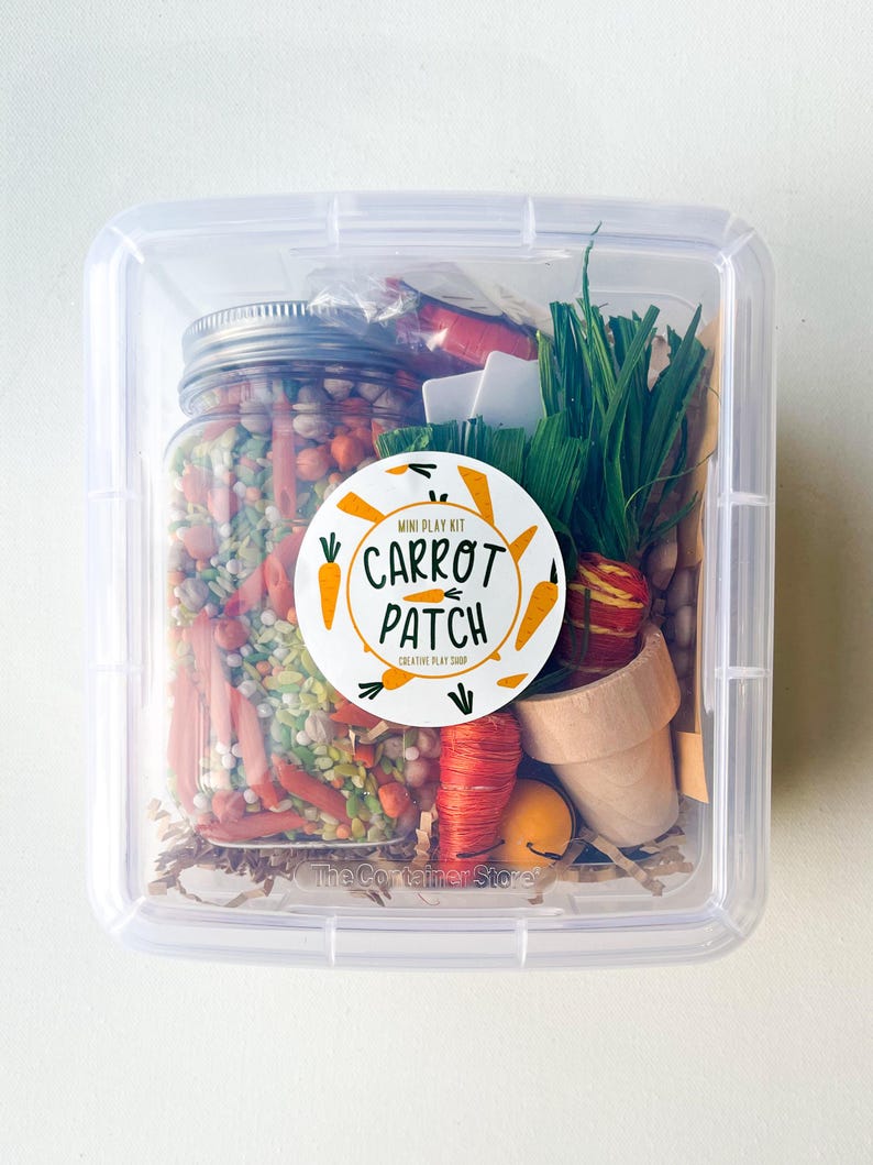 Carrot Patch Mini Sensory Kit for Kids – Garden Theme Play, Easy to Use ...