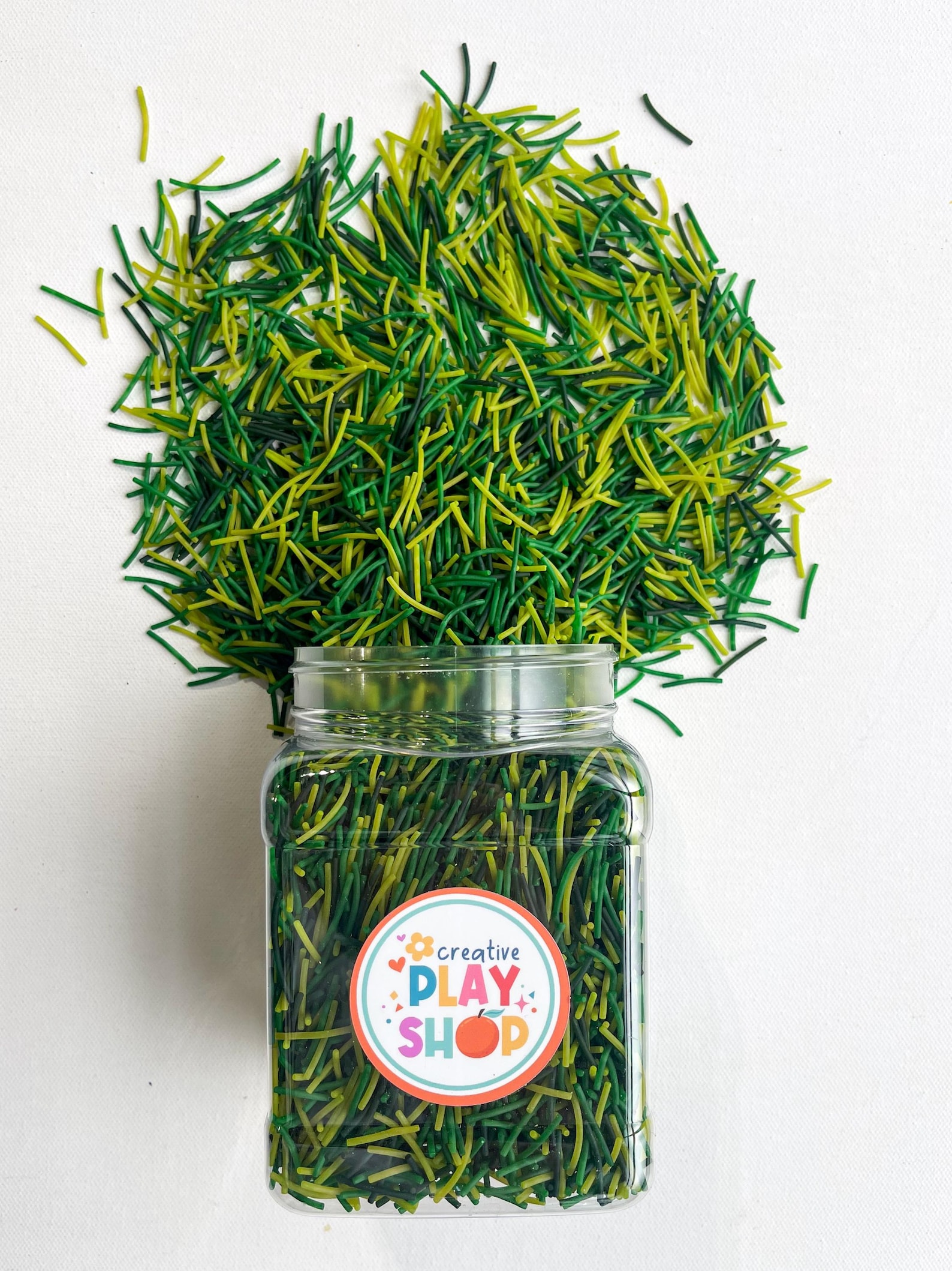 Green Grass Noodles Sensory Bin Filler: Spring Nature Play - Etsy