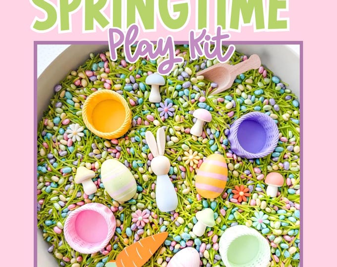 Easter Bunny Play Kit, Easter Egg Sensory Bin Kit, Spring Preschool ...