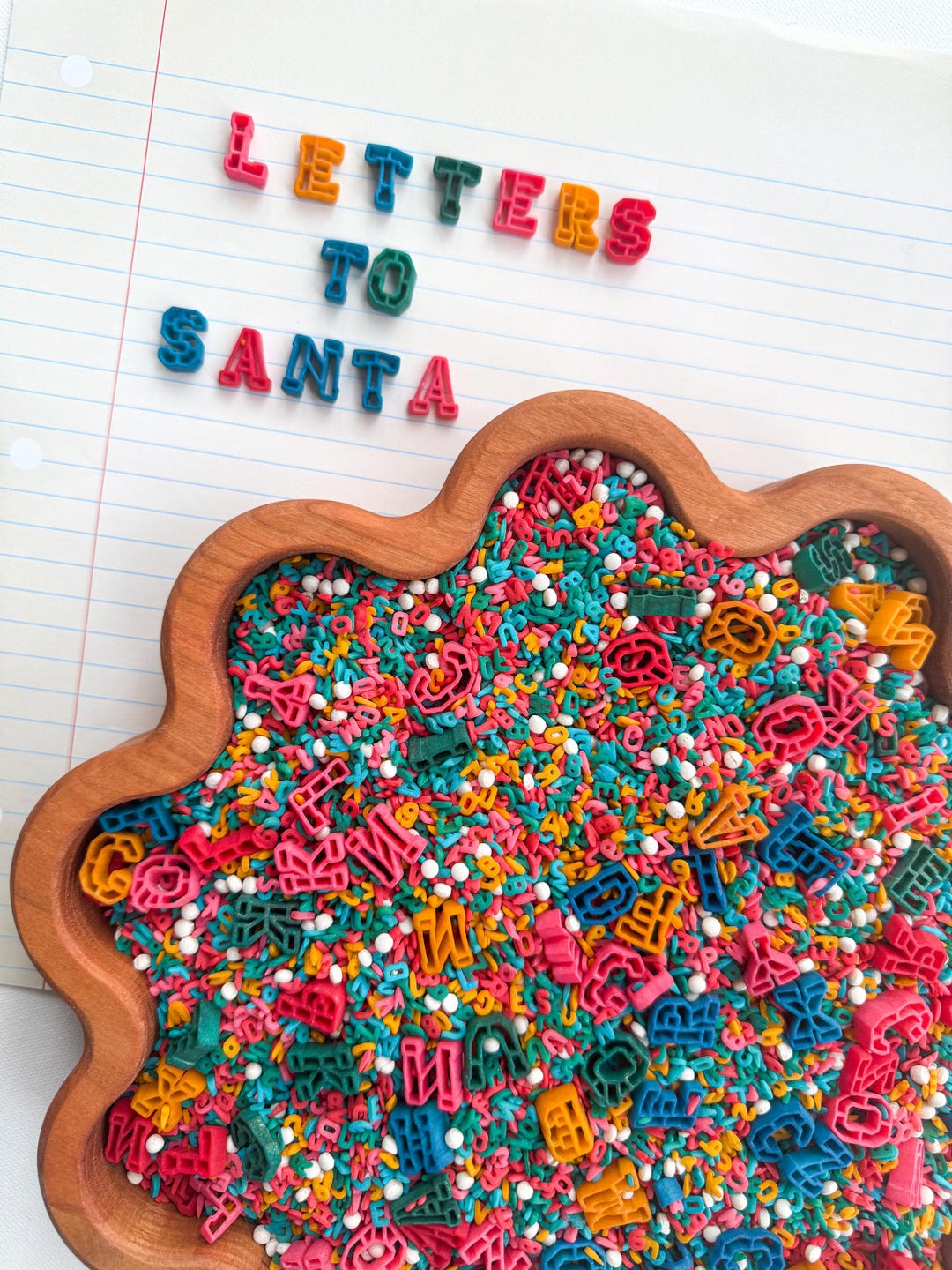 Letters to Santa Sensory Bin Mix: Christmas ABC Learning Activity - Etsy