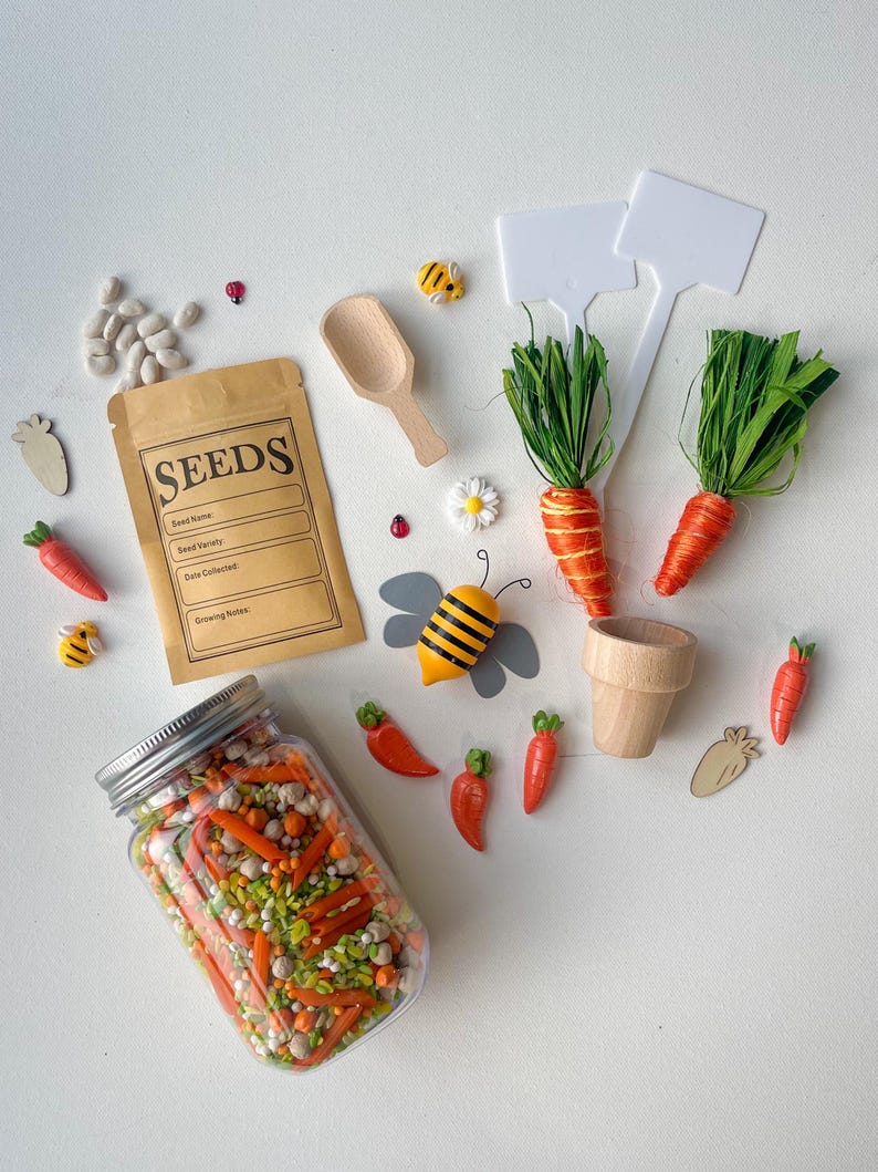 Carrot Patch Mini Sensory Kit for Kids – Garden Theme Play, Easy to Use ...