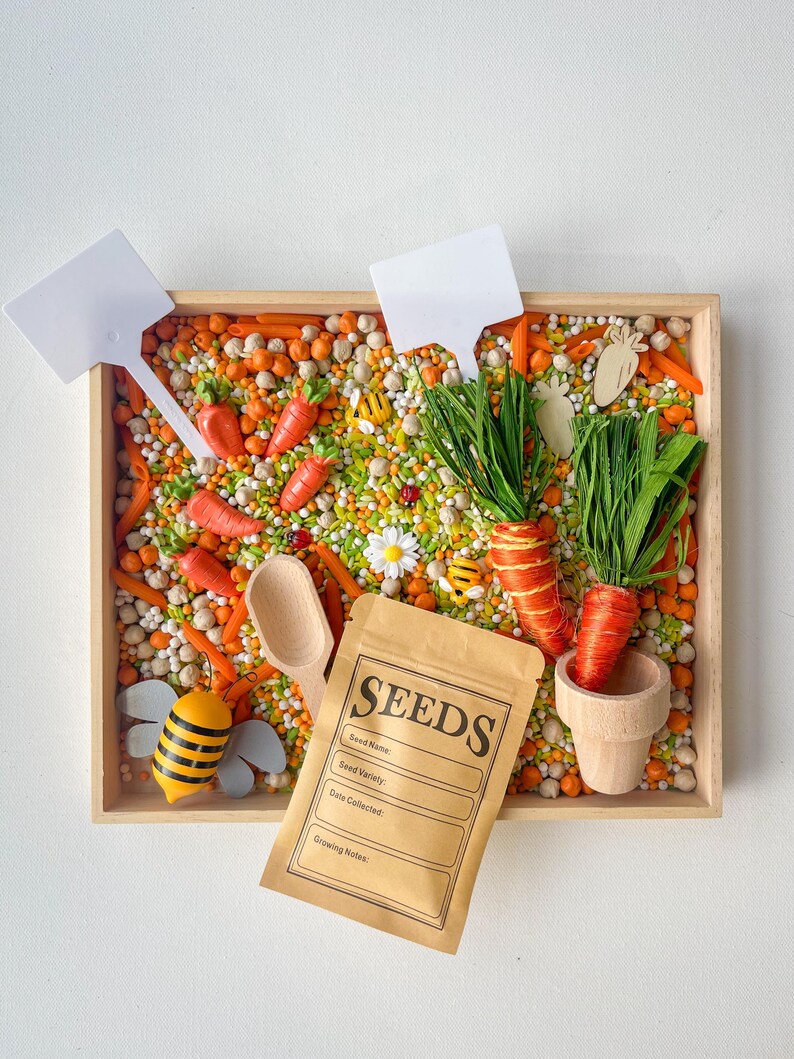 Carrot Patch Mini Sensory Kit for Kids – Garden Theme Play, Easy to Use ...