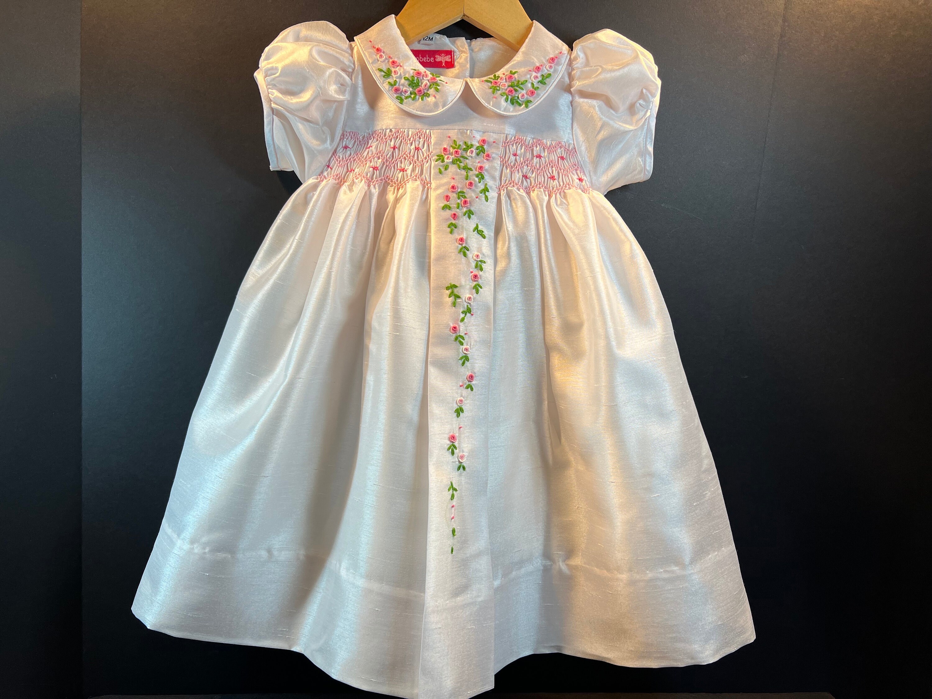 NEW Boutique Design Hand Embroidered Smocked Dress Children Baby Girl ...