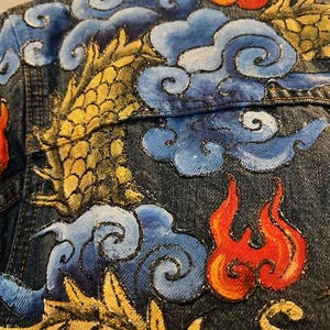 New Wearable Art 3D Hand Painted DRAGON MATES YINGYANG Men Denim Jean ...