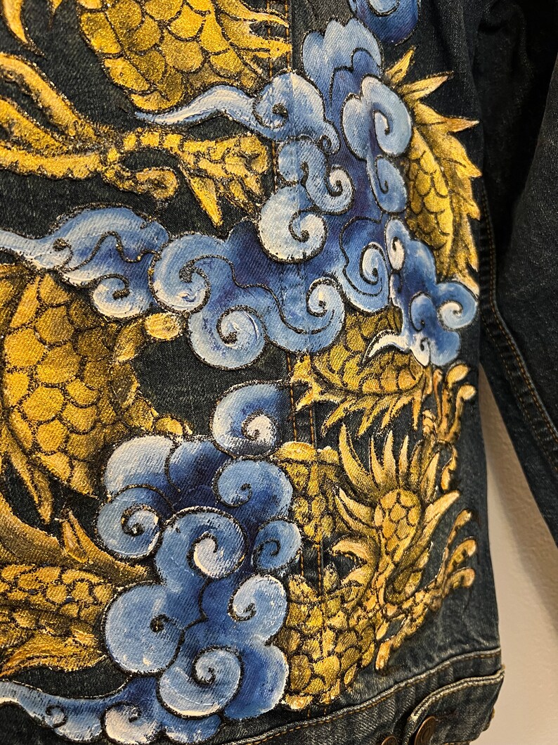 New Wearable Art 3D Hand Painted DRAGON MATES YINGYANG Men Denim Jean ...