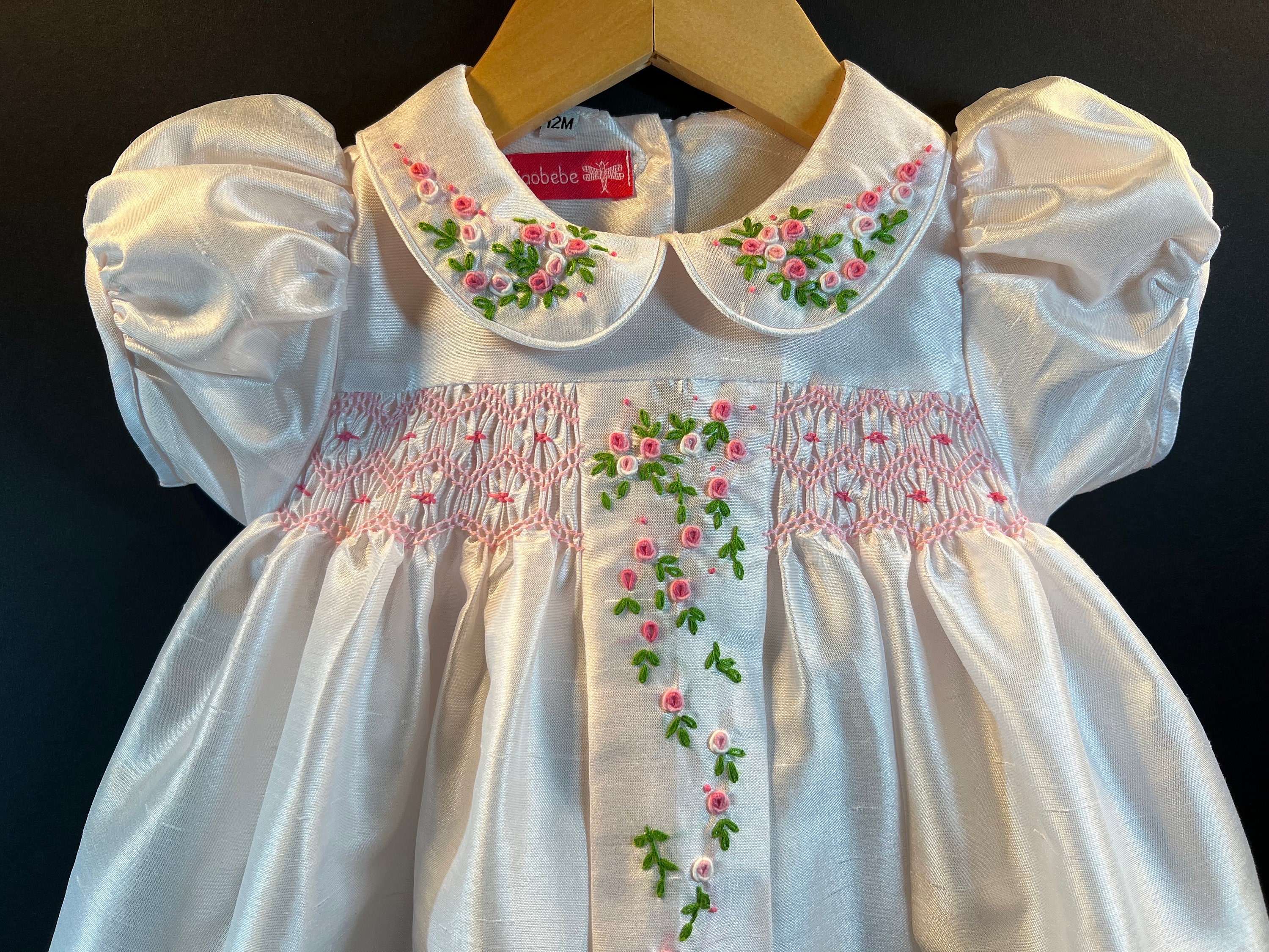 NEW Boutique Design Hand Embroidered Smocked Dress Children Baby Girl ...