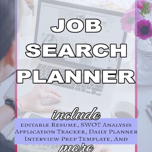 Job Search Planner, SWOT Analysis, Daily Routine Planner,interview ...