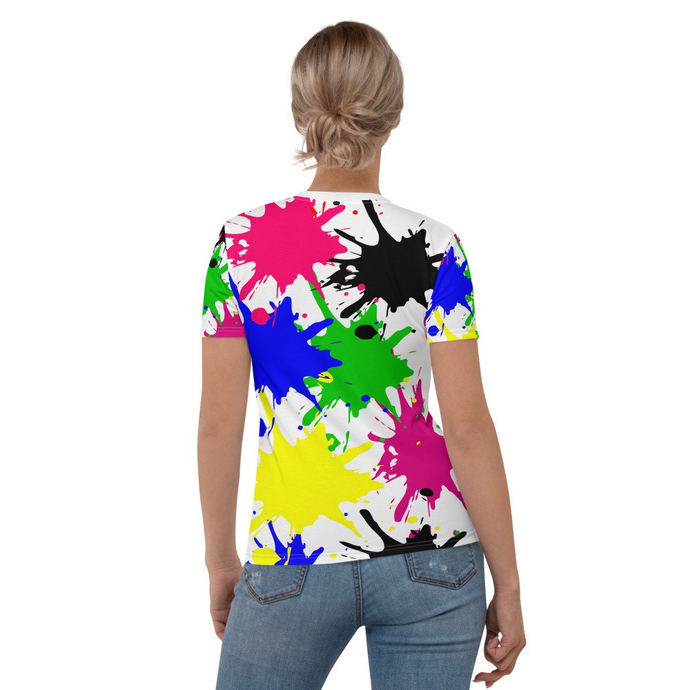 Splatter Paint Short Sleeve Women's T-shirt - Etsy