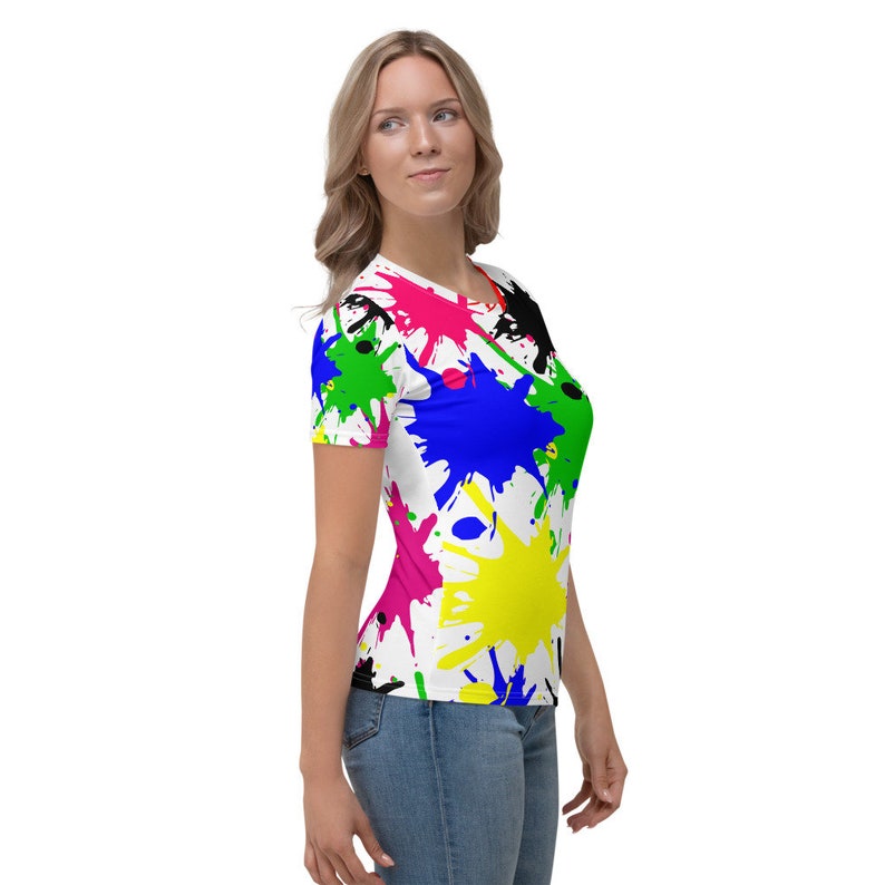 Splatter Paint Short Sleeve Women's T-shirt - Etsy