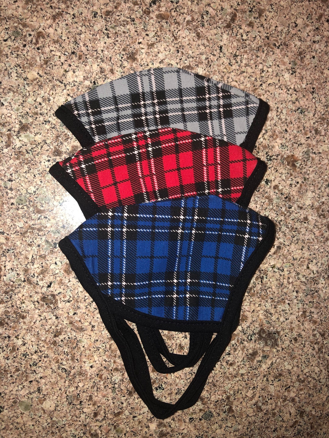 Plaid Print 3D Shape Washable & Reusable Face Mask - Etsy
