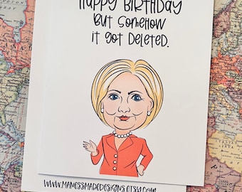 Trump Happy Birthday Day Card 5x7 Greeting Card | Etsy