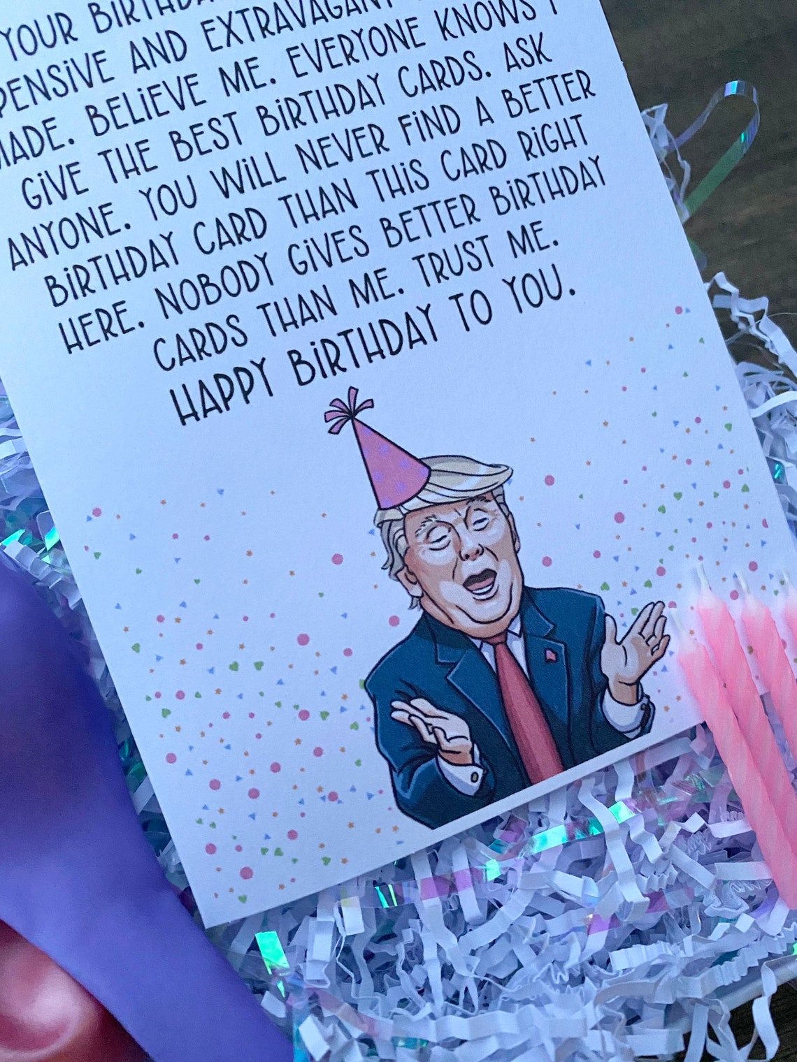 Trump Happy Birthday Day Card 5x7 Greeting Card | Etsy