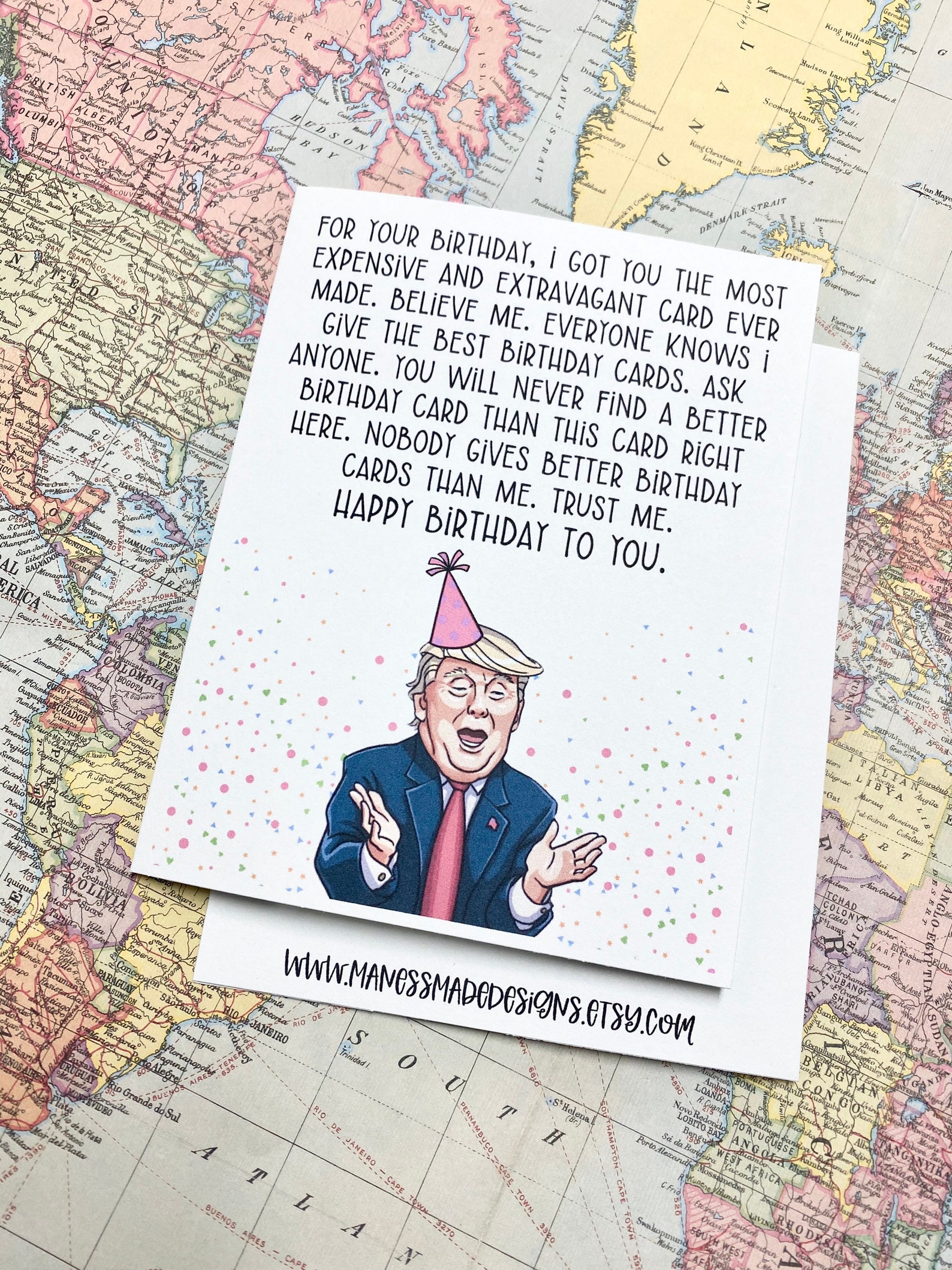 Trump Happy Birthday Day Card -5x7 Greeting Card - Etsy