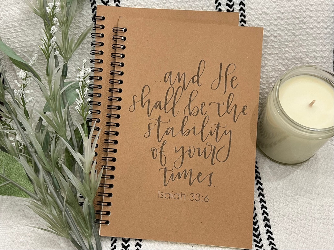 Personalized Kraft Paper Journal | Bible Verse | Bible Journaling Book ...