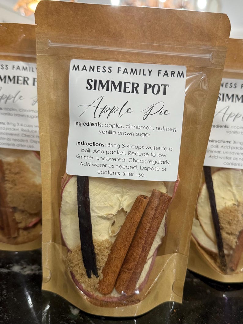 Fall Simmer Pot Gift Set | Pumpkin Pie, Apple, Peach Scents (set of 10 ...
